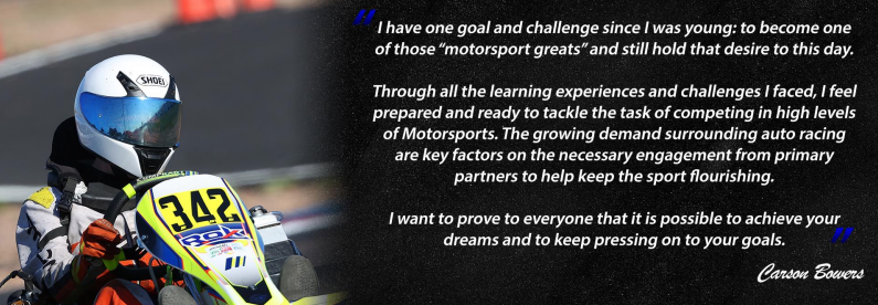 Support Carson Bowers on Openfender: Full Sponsorship